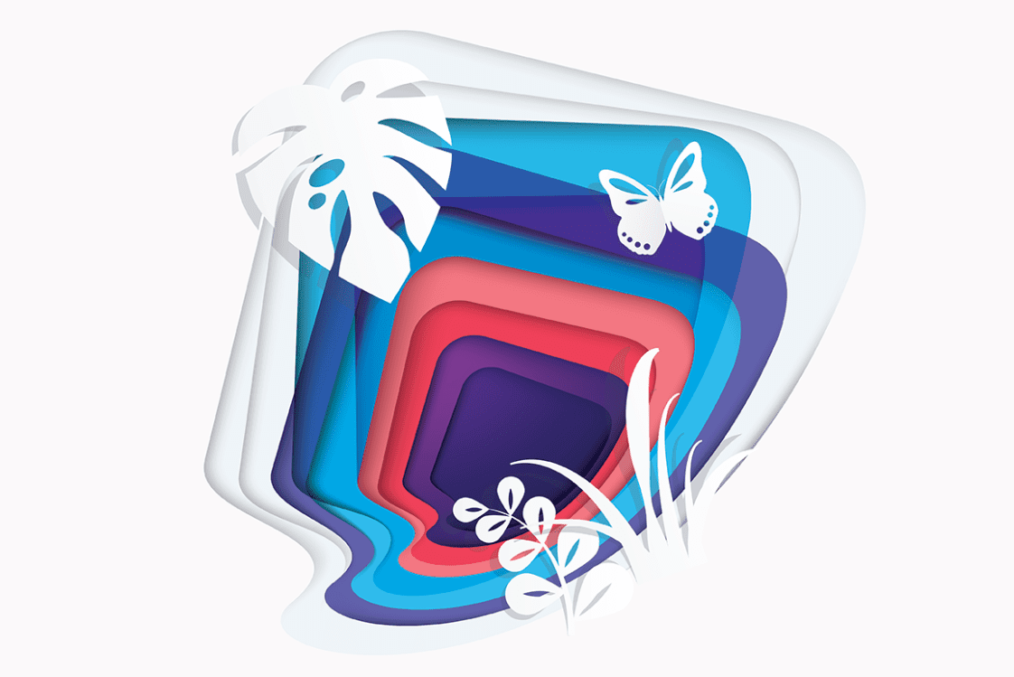 Paper Cut Out Background | Polar Vectors