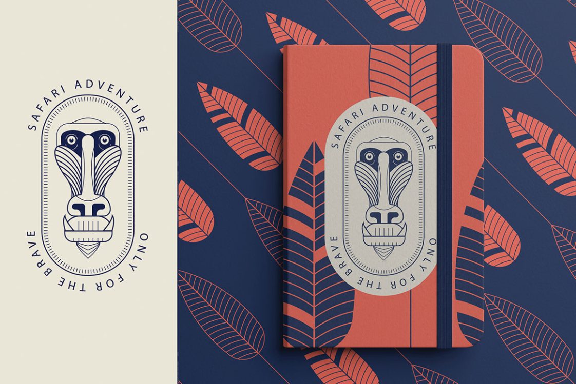Mandrill logo / Monkey Face Logo | Polar Vectors