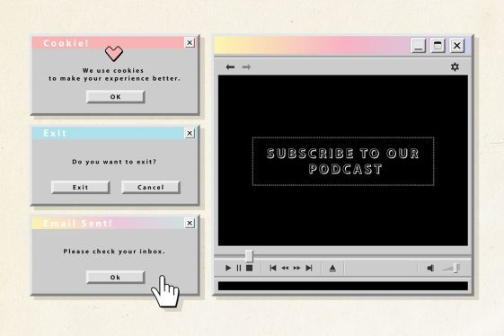 90s Computer Aesthetic and old Web UI Elements | Polar Vectors