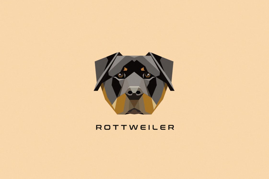 Rottweiler logo design- Service dog logo icon | Polar Vectors