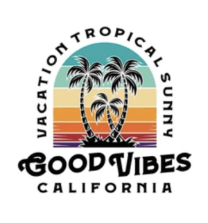 80s Sunset Graphic Logo | Polar Vectors