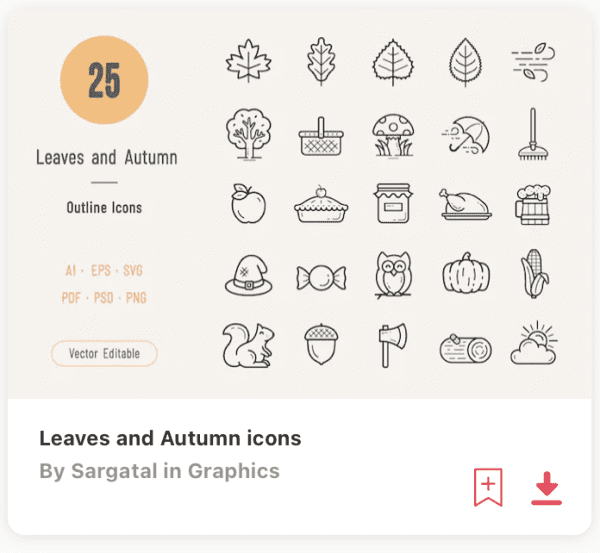 Fall Theme Icons Free Download | Polar Vectors
