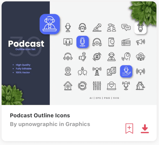 Free Podcast icons PNG | Polar Vectors