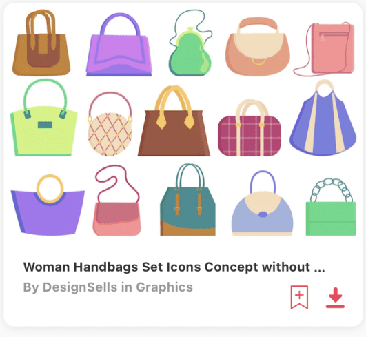 Purse Clipart Icon Set | Polar Vectors