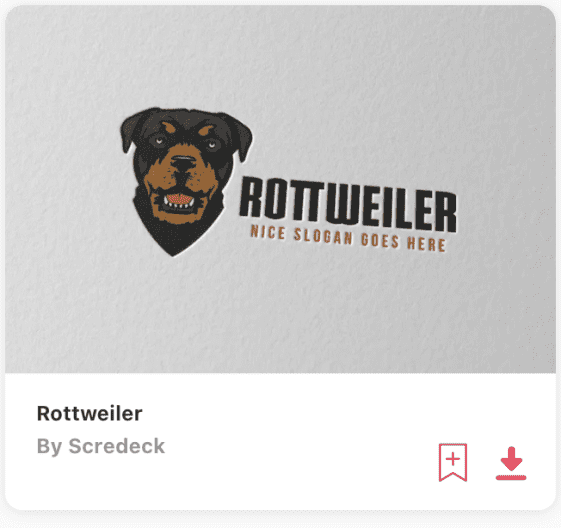 Rottweiler logo design- Service dog logo icon | Polar Vectors