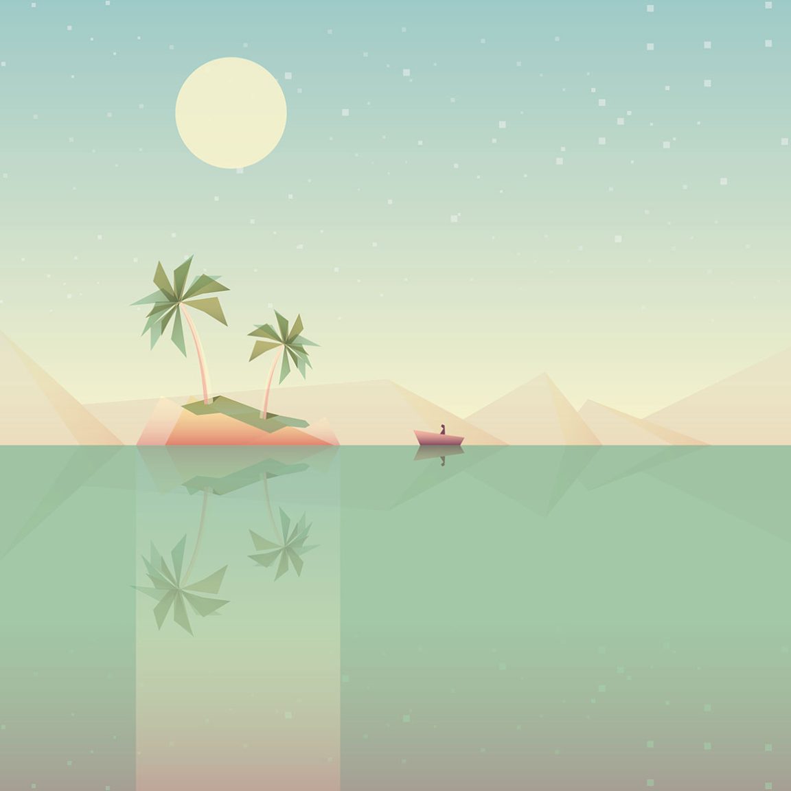 Desert Island Clipart Illustration | Polar Vectors