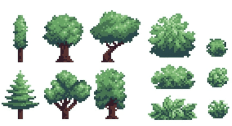 Pixel Art Tree Logo | Polar Vectors