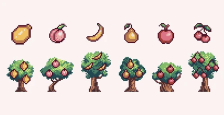 Pixel Art Tree Logo | Polar Vectors
