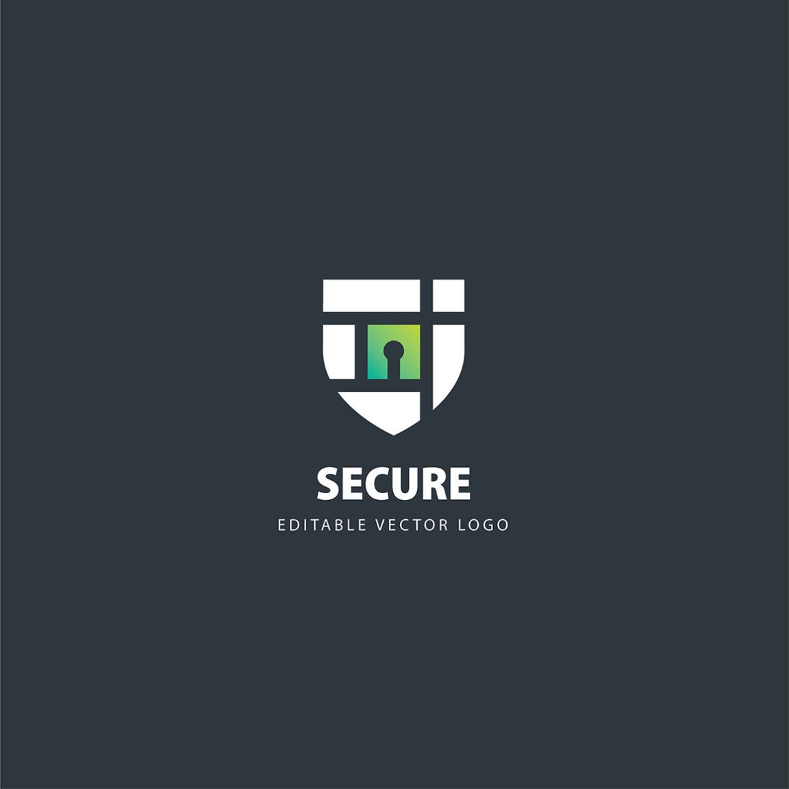 Shield Vector Logo with Lock | Polar Vectors