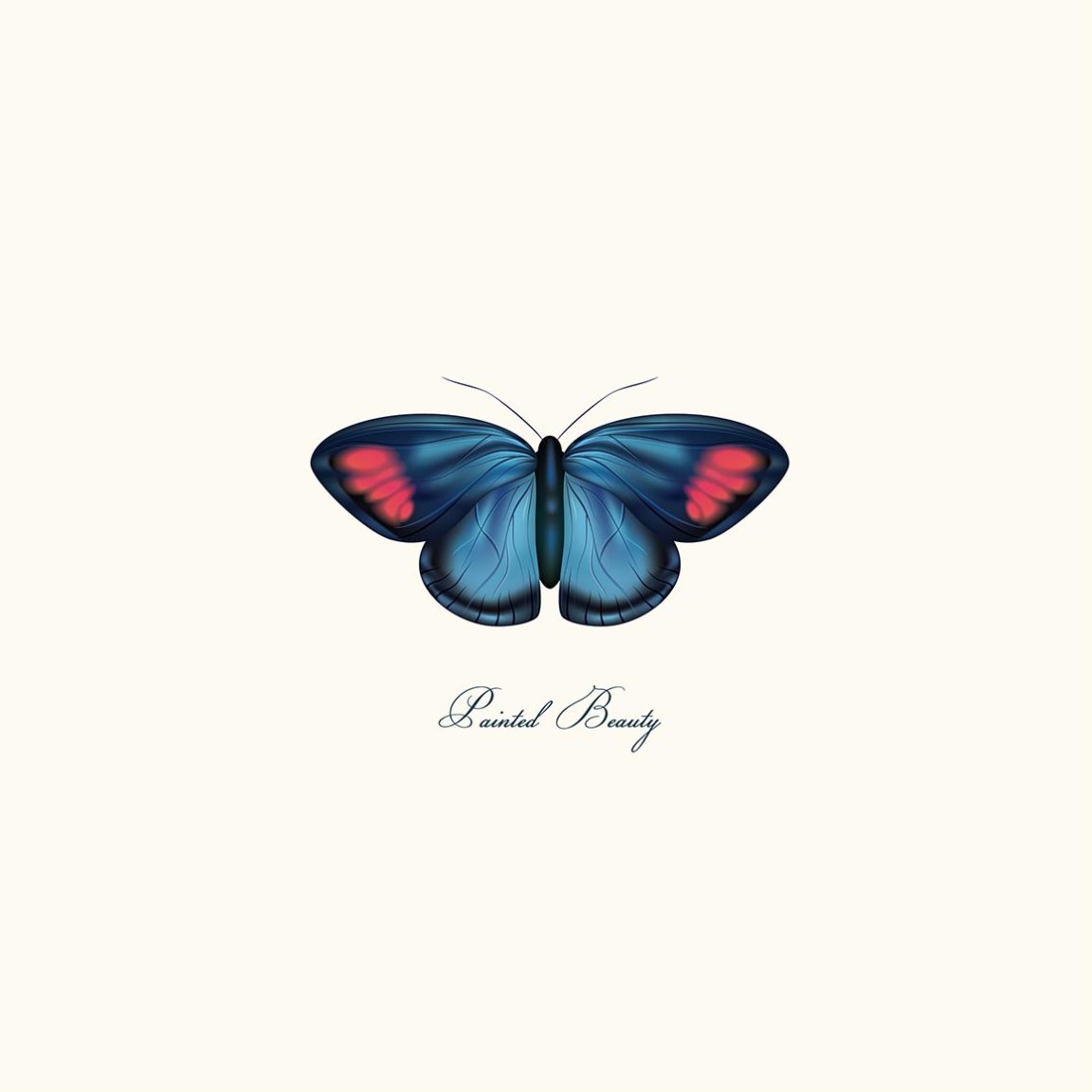 Blue Butterfly Drawing | Polar Vectors