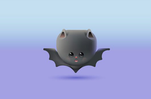 Kawaii Bat Emoji | Polar Vectors