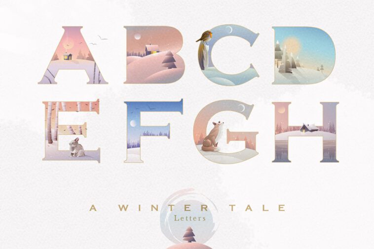 Christmas Alphabet Letters Design Kit | Polar Vectors