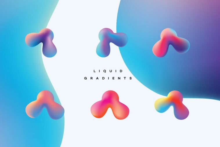 Liquid Gradient Collection- 36 Shapes | Polar Vectors