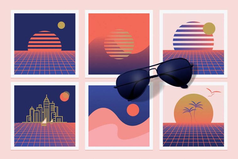 Retro Branding Collection- Rising Sun | Polar Vectors