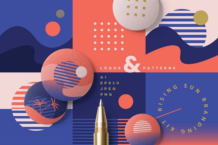 Retro Branding Collection- Rising Sun | Polar Vectors