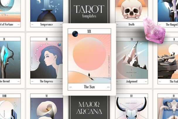 Tarot Card Template Free Download | Polar Vectors