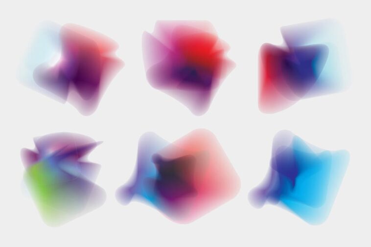 Vibrant Gradient Blur Collection- 30 Shapes | Polar Vectors