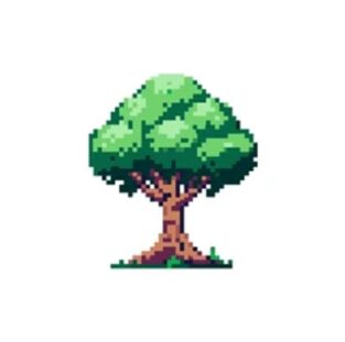 Green Pixel Tree Logo | Polar Vectors