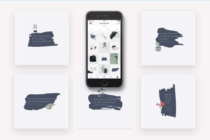 Hand-drawn Instagram Post Templates | Polar Vectors