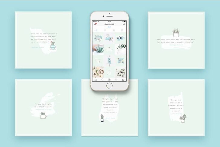 Hand-drawn Instagram Post Templates | Polar Vectors