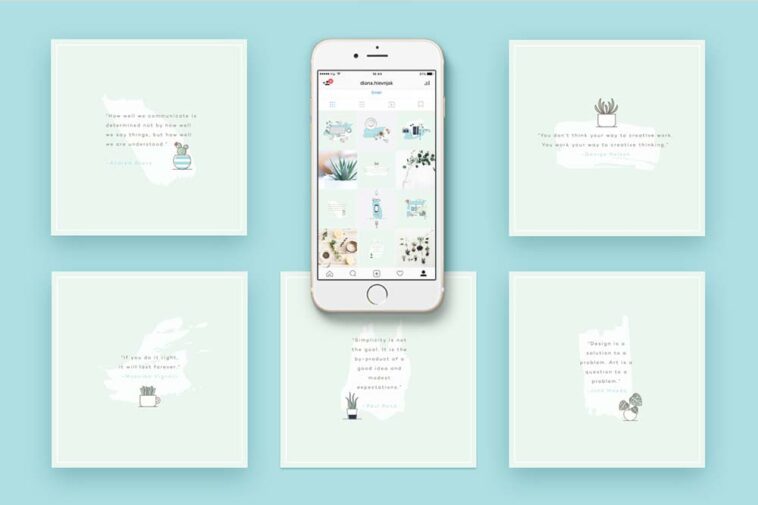 Hand-drawn Instagram Post Templates | Polar Vectors