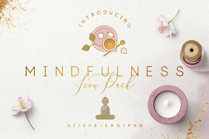 Meditation Icon and Mindfulness Icon Set | Polar Vectors