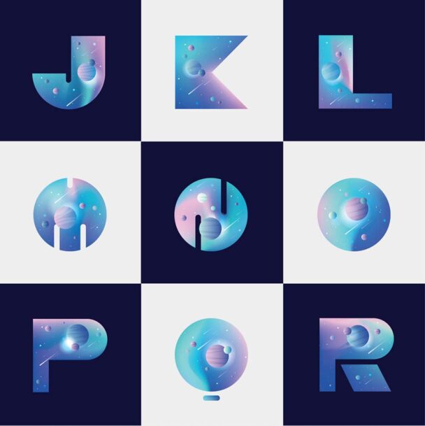 Space Alphabet Letters Typography | Polar Vectors