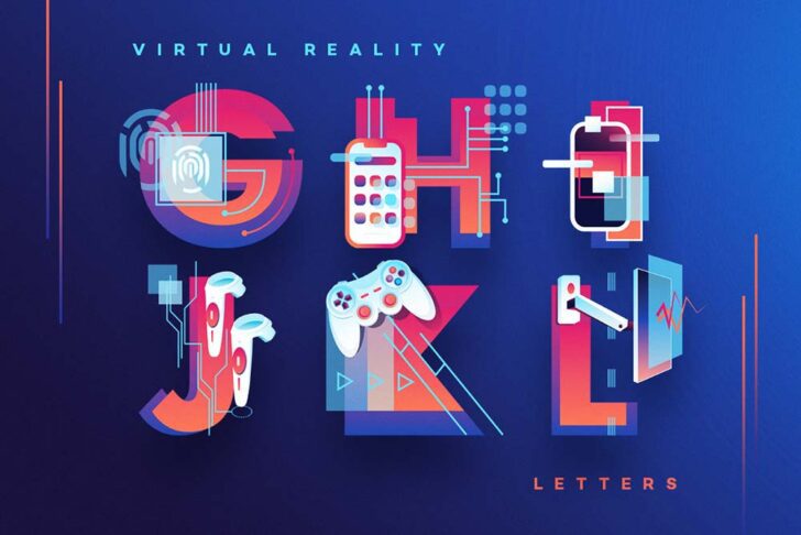VR Icon and Alphabet Collection | Polar Vectors