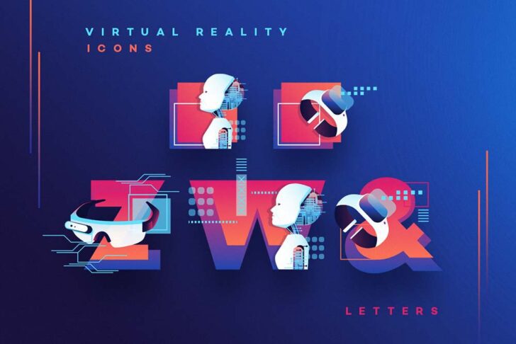 VR Icon and Alphabet Collection | Polar Vectors