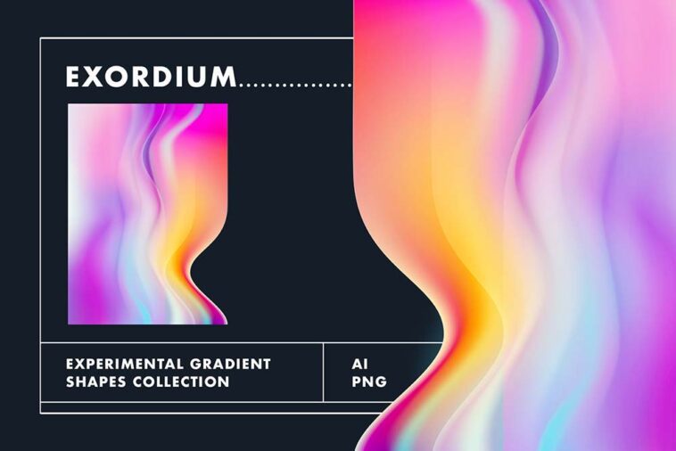 Abstract Gradient Shapes Collection Exordium | Polar Vectors