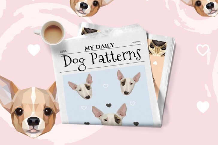 Dog Patterns Collection- 12 Dog Breeds | Polar Vectors
