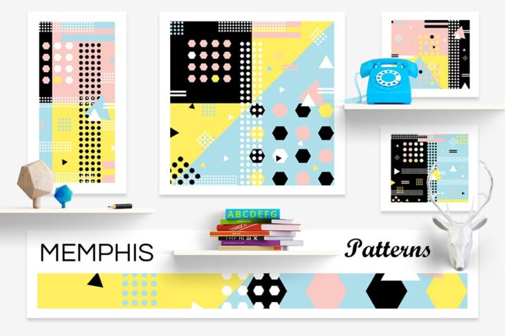 Free Memphis Pattern Design Set | Polar Vectors