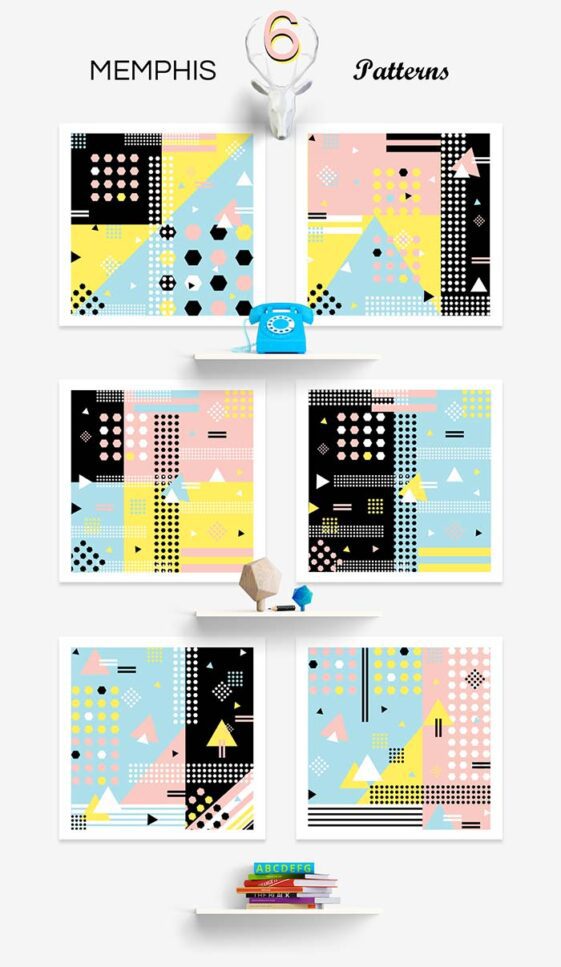 Free Memphis Pattern Design Set | Polar Vectors