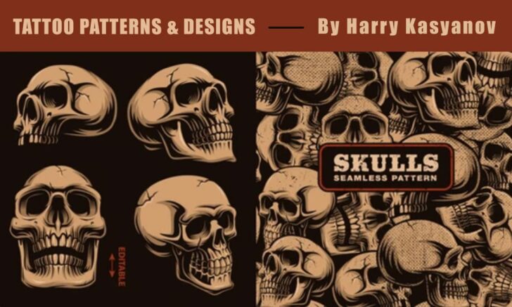 Tattoo Patterns and Designs by Harry Kasyanov | Polar Vectors