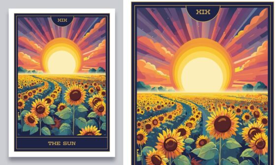 The Sun Printable Tarot Card | Polar Vectors