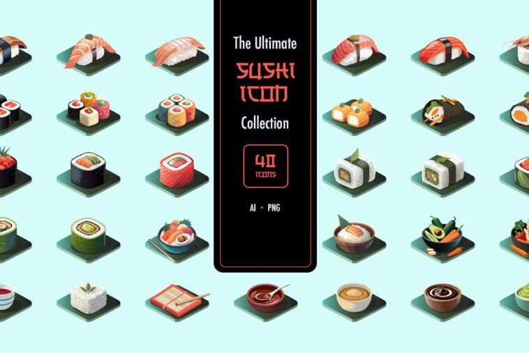 The Ultimate Sushi Icon Collection | Polar Vectors