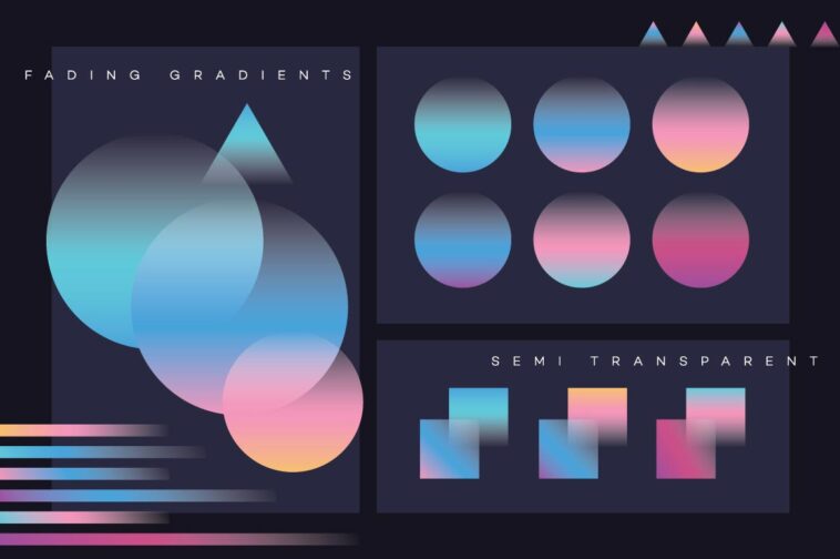 Abstract Gradient Shapes Toolkit- GenX | Polar Vectors