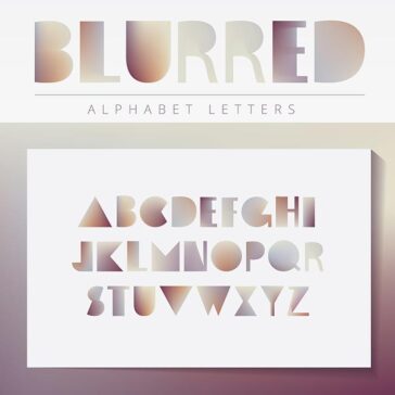 Free Blurred Alphabet Letters | Polar Vectors