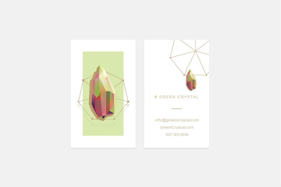Crystal Healing Business Card Template | Polar Vectors