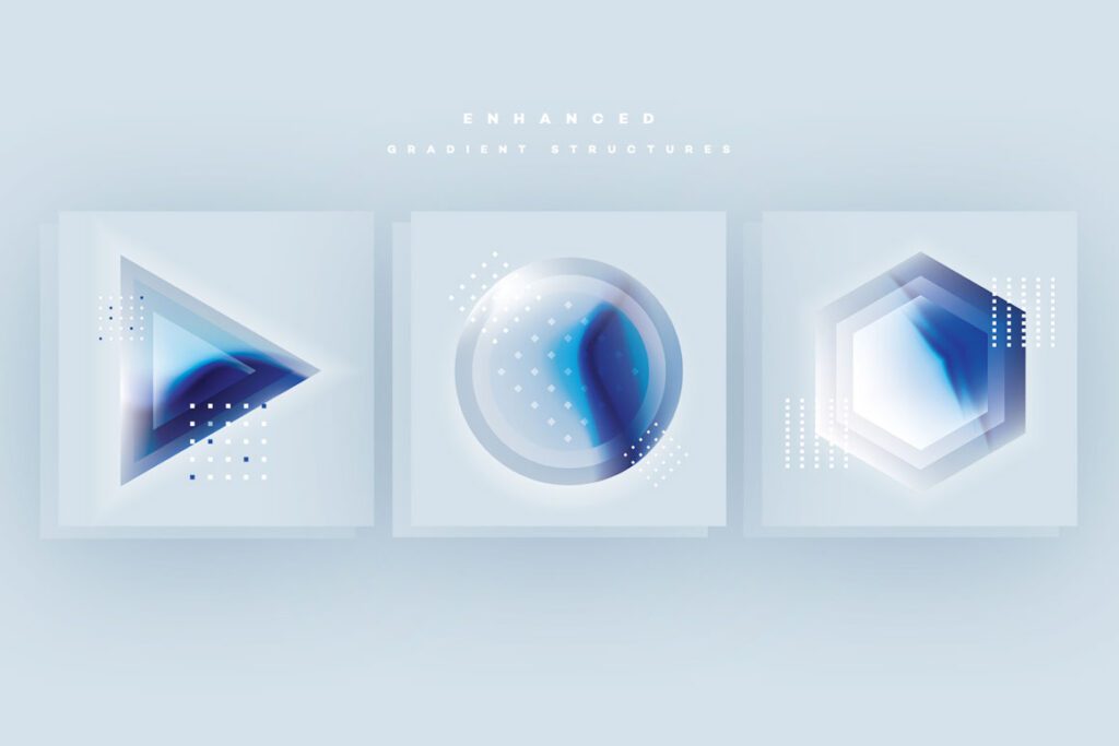 Futuristic Geometric Shapes Collection | Polar Vectors