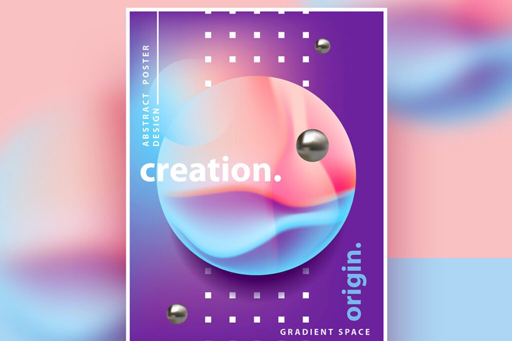 Gradient Circle Poster Collection- Genesis | Polar Vectors
