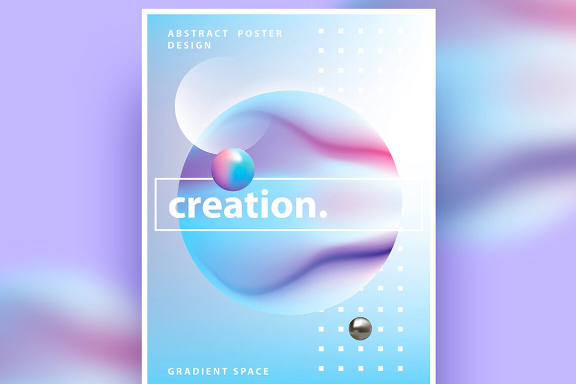 Gradient Circle Poster Collection- Genesis | Polar Vectors