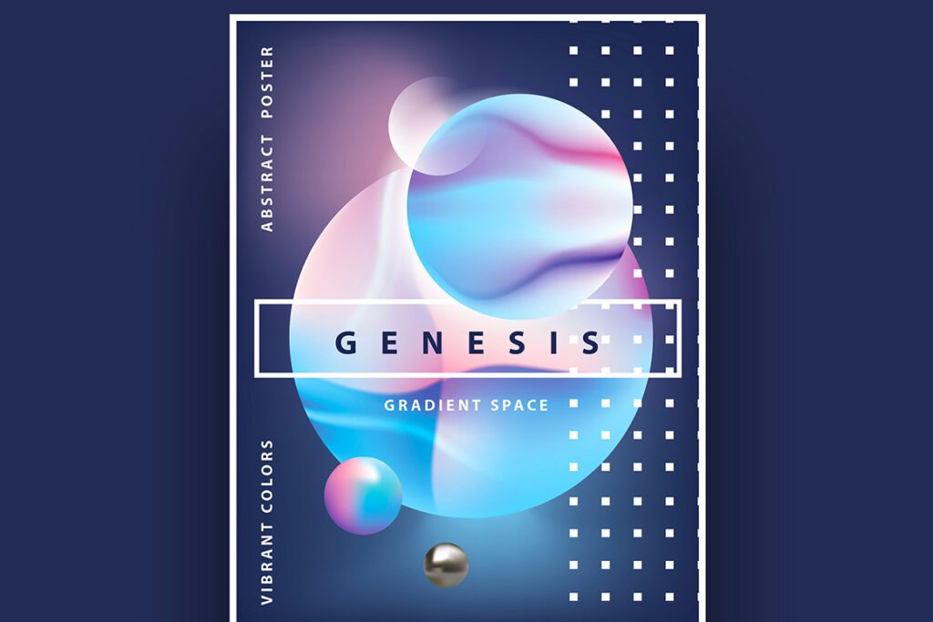 Gradient Circle Poster Collection- Genesis | Polar Vectors