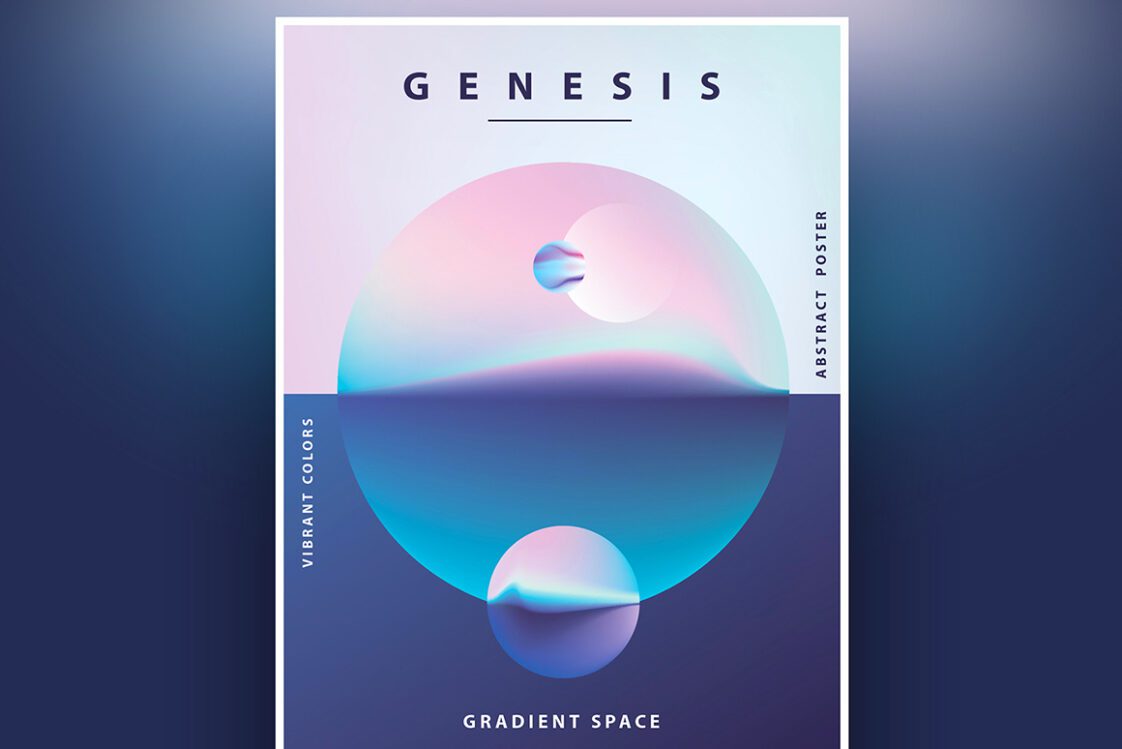 Gradient Circle Poster Collection- Genesis | Polar Vectors
