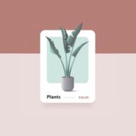Plant UI Design Card Template | Polar Vectors
