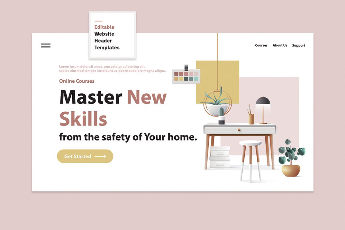 Website Header Design Templates Collection | Polar Vectors