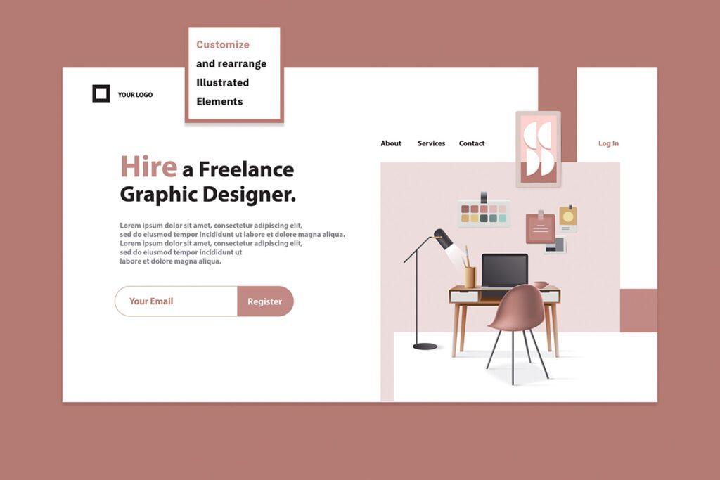 Website Header Design Templates Collection | Polar Vectors
