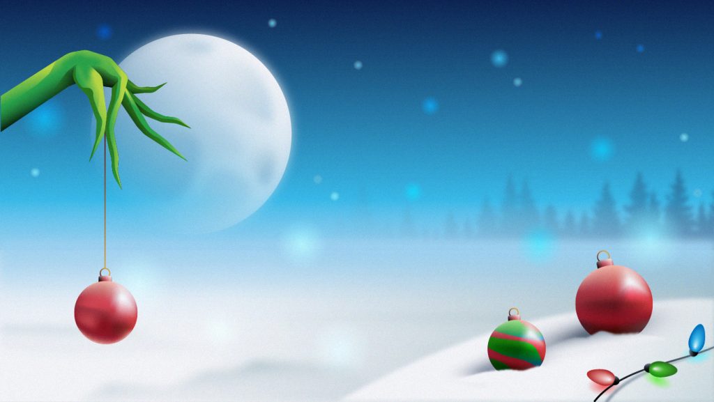 Grinch Christmas Background | Polar Vectors
